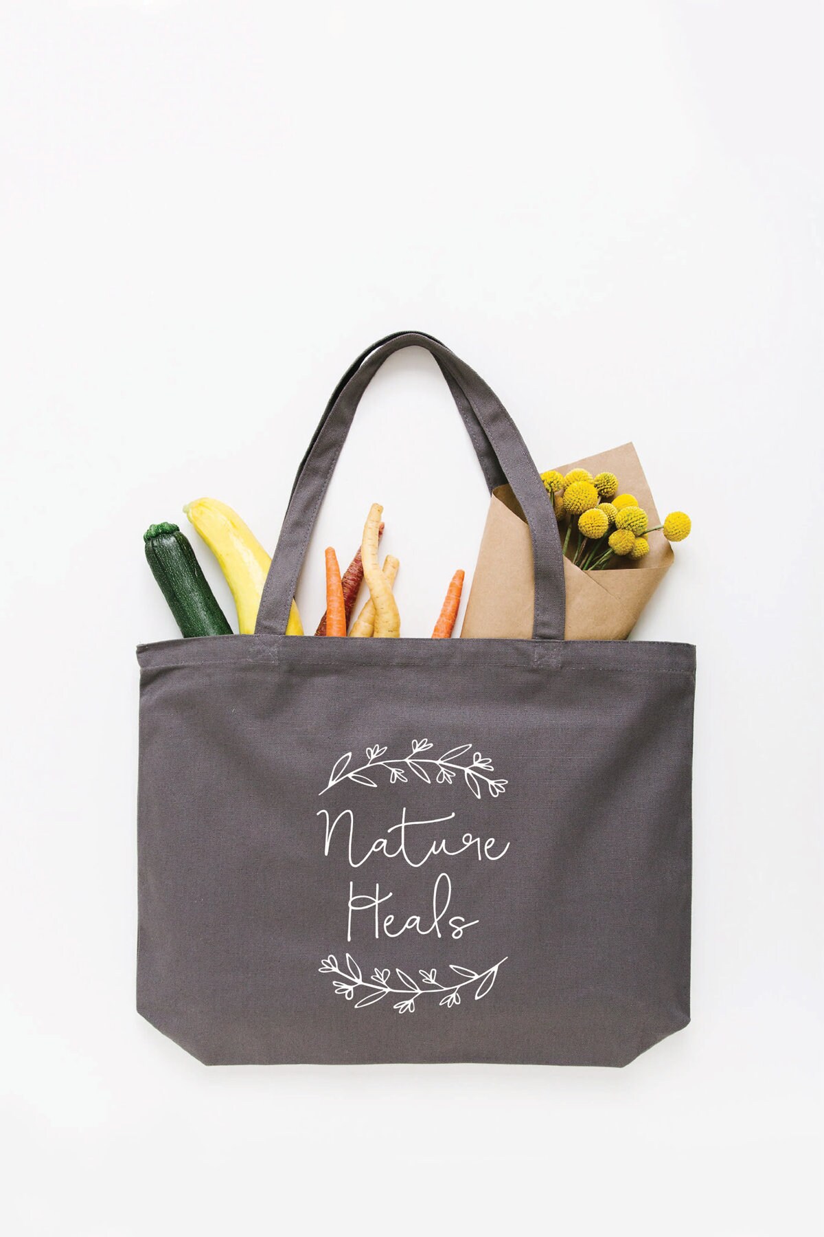 Nature Heals Tote Bag Choose Size and Color | Etsy