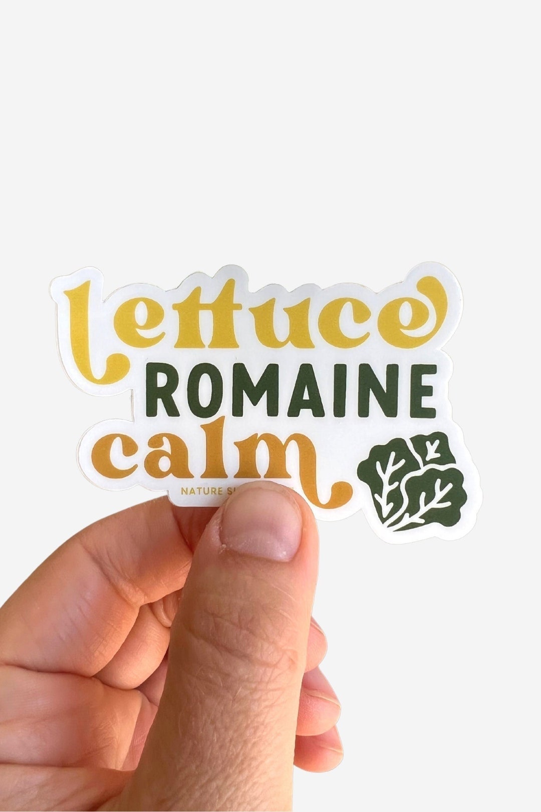 Lettuce Romaine Calm Sticker, Funny Garden Pun, Water Bottle Stickers ...