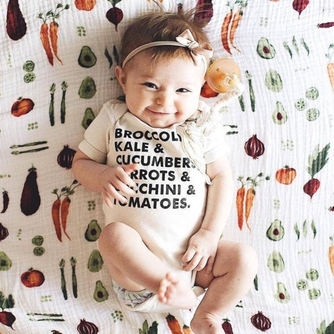 Veggie Baby, One Piece Bodysuit, Gift for Plant Based Mom, Gender ...
