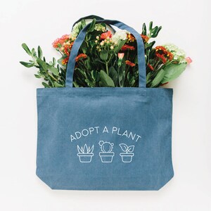 Adopt a Plant Tote Bag, Choose Size and Color - Etsy