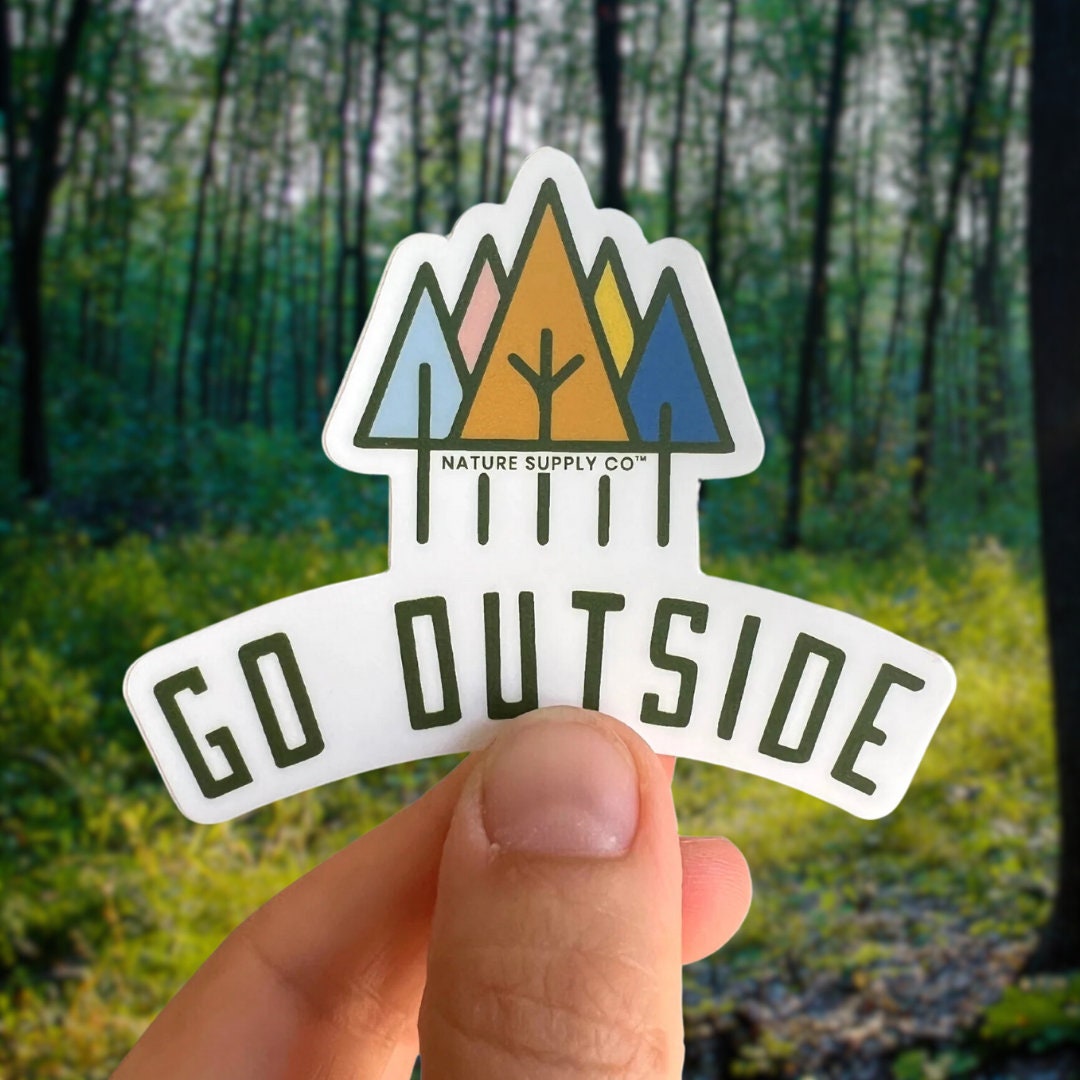 Go Outside Sticker, Sticker for Nature Lover, Outdoor Vinyl Sticker ...