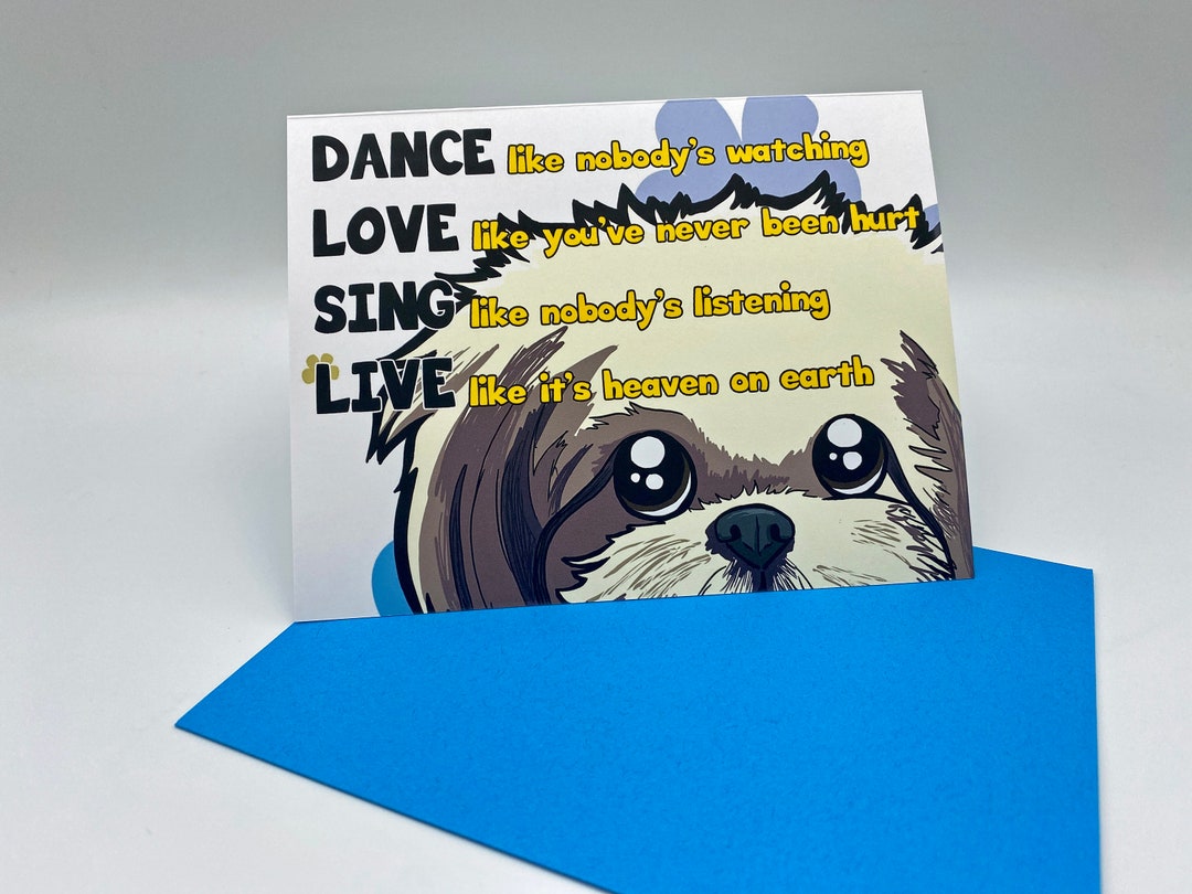 Inspirational Greeting Card, Dog Card, Motivational Greeting Card ...