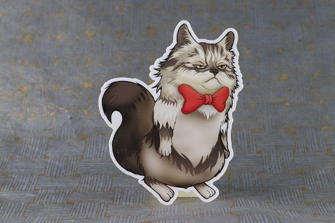 Cat Vinyl Sticker, Cat Sticker, Funny Cat Sticker, Cat Lover Sticker ...