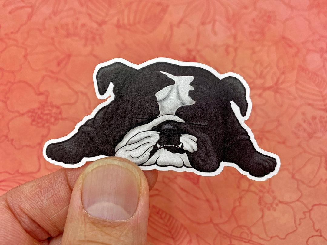 Bulldog Vinyl Sticker, Bulldog Decal Sticker, Dog Sticker, Dog Lover ...