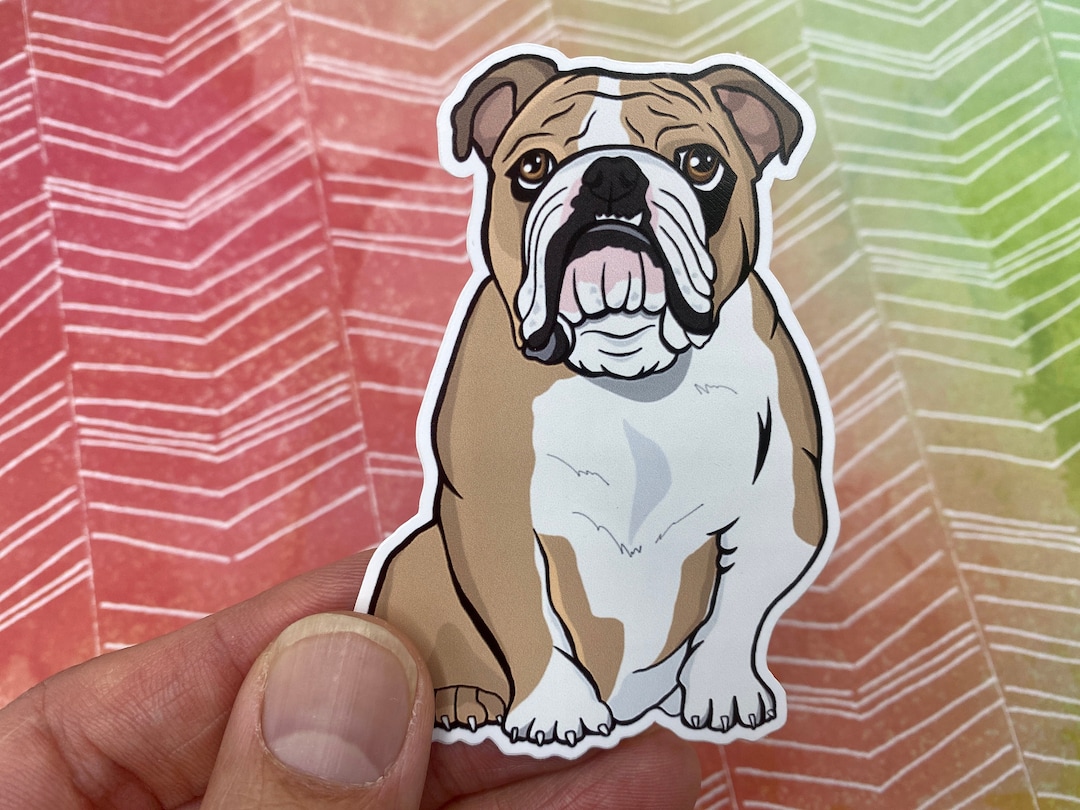 Bulldog Vinyl Sticker, Bulldog Decal Sticker, Dog Sticker, Dog Lover ...