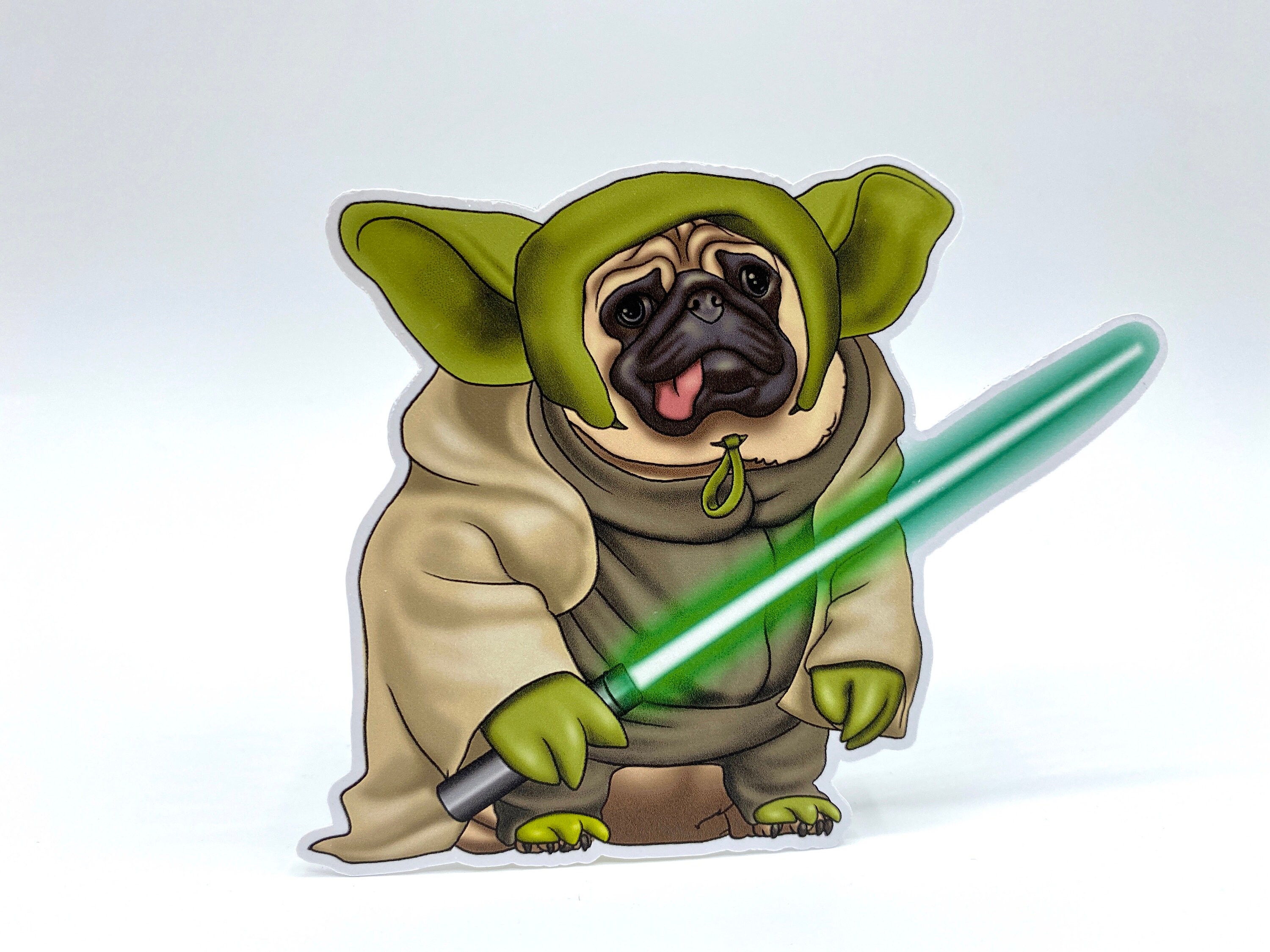 Pug Sticker, Funny Dog Sticker, Dog Lover Sticker, Cute Sticker, Movie ...