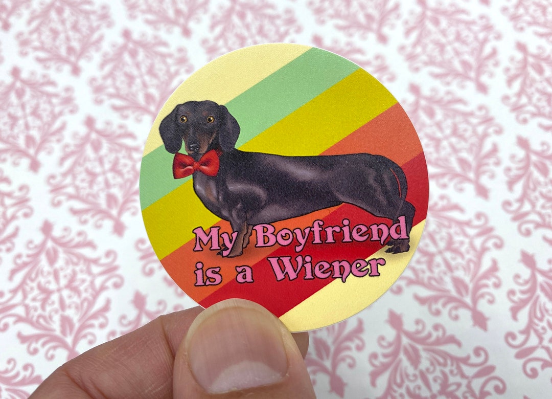 Dachshund Vinyl Sticker, Dachshund Decal, Funny Dog Sticker, Dog Lover ...