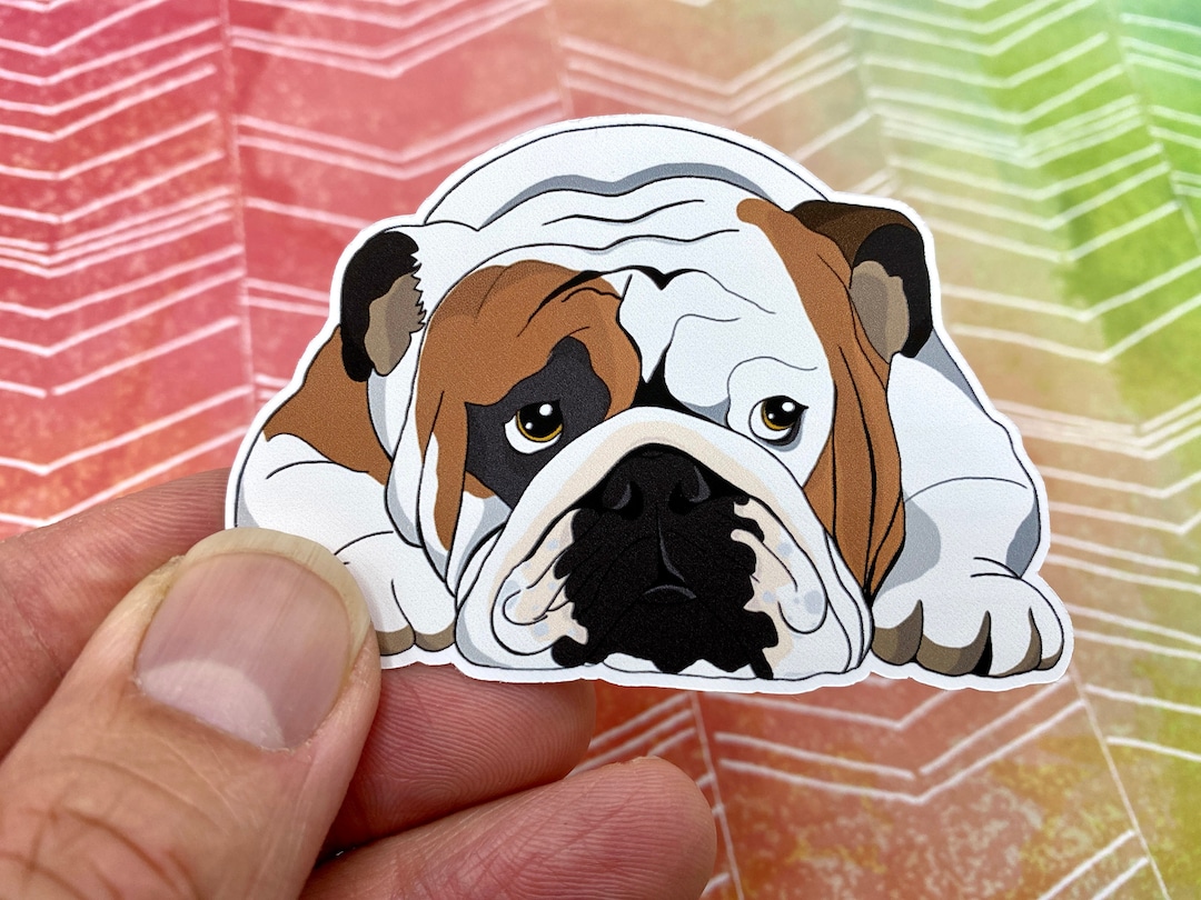 Bulldog Vinyl Sticker, Bulldog Decal Sticker, Dog Sticker, Dog Lover ...