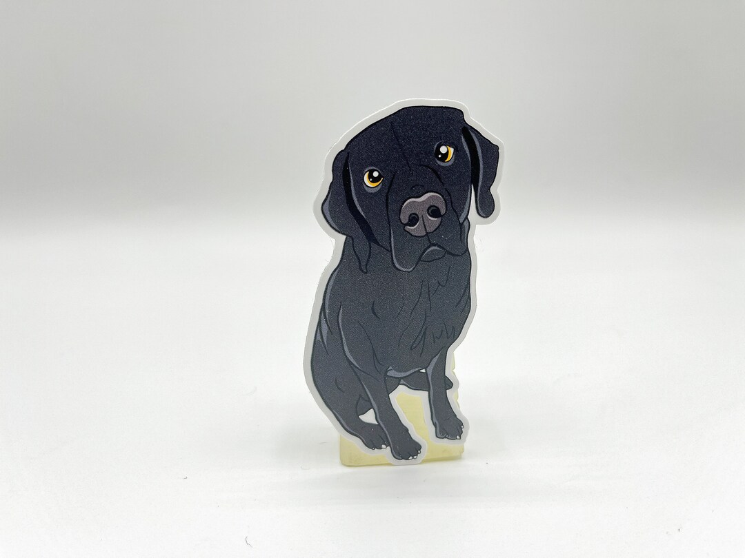 Black Labrador Retriever Vinyl Sticker, Black Labrador Retriever Decal ...