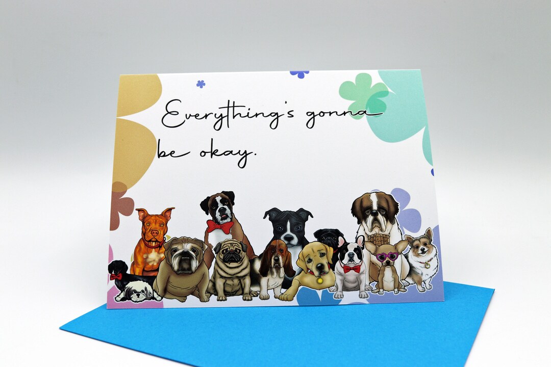 Inspirational Greeting Card, Dog Card, Motivational Greeting Card ...