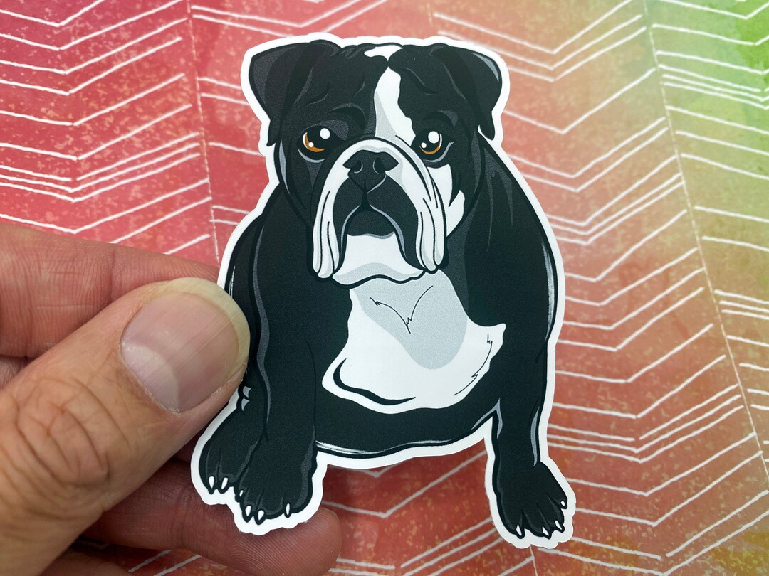 Bulldog Vinyl Sticker, Bulldog Decal Sticker, Dog Sticker, Dog Lover ...