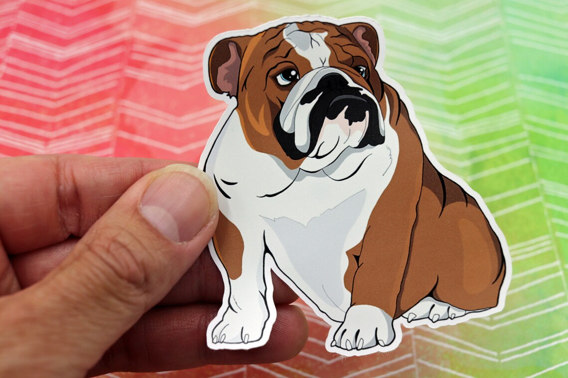 Bulldog Vinyl Sticker Bulldog Decal Sticker Dog Sticker Dog - Etsy
