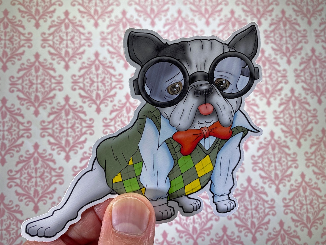Bulldog Vinyl Sticker, Bulldog Decal Sticker, Funny Dog Sticker, Dog ...
