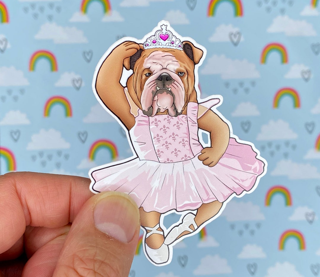 Bulldog Vinyl Sticker, Bulldog Decal Sticker, Funny Dog Sticker, Dog ...