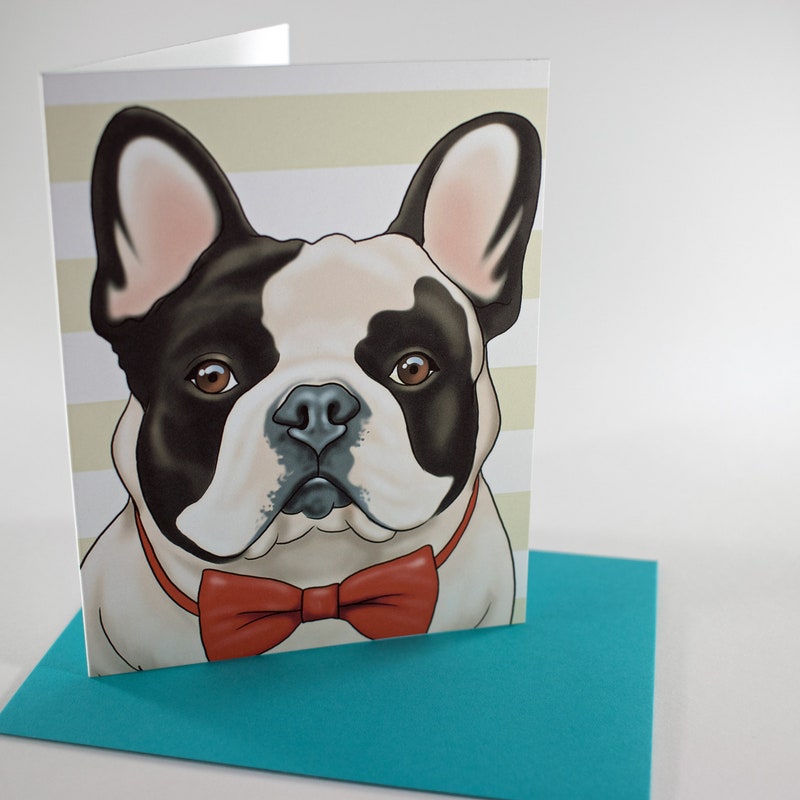 French Bulldog Card - Etsy
