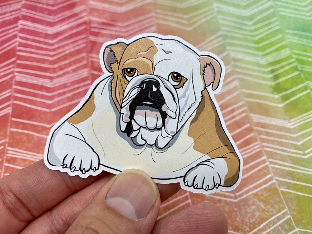Bulldog Vinyl Sticker, Bulldog Decal Sticker, Dog Sticker, Dog Lover ...