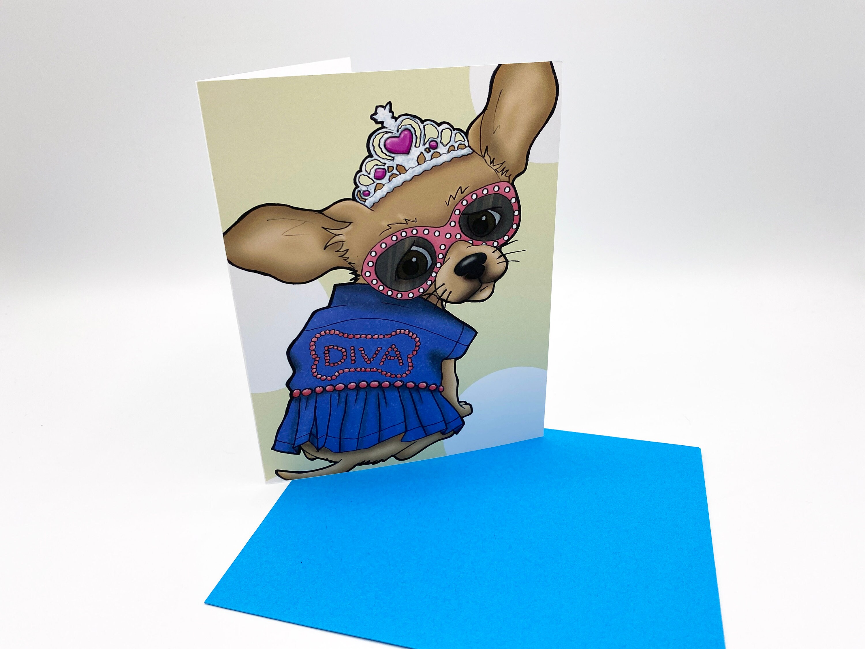 Chihuahua Greeting Card, Dog Card, Funny Card, Animal Lover Card, Dog ...