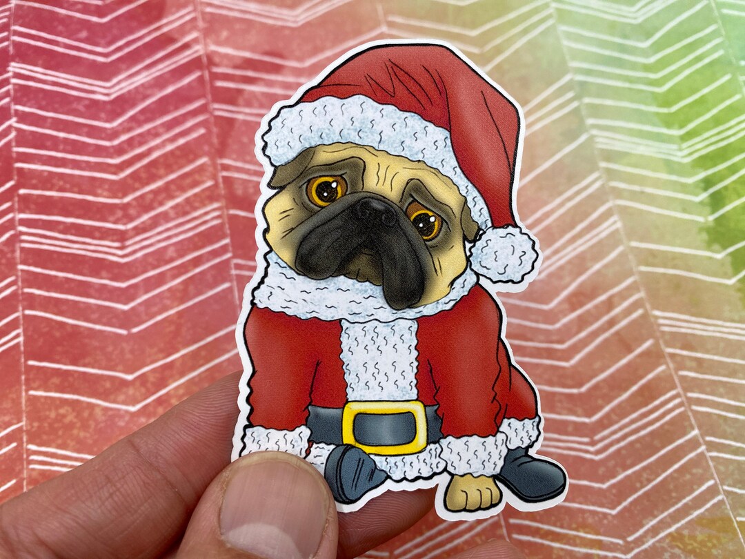 Pug Vinyl Sticker, Pug Sticker, Funny Dog Sticker, Dog Lover Sticker ...