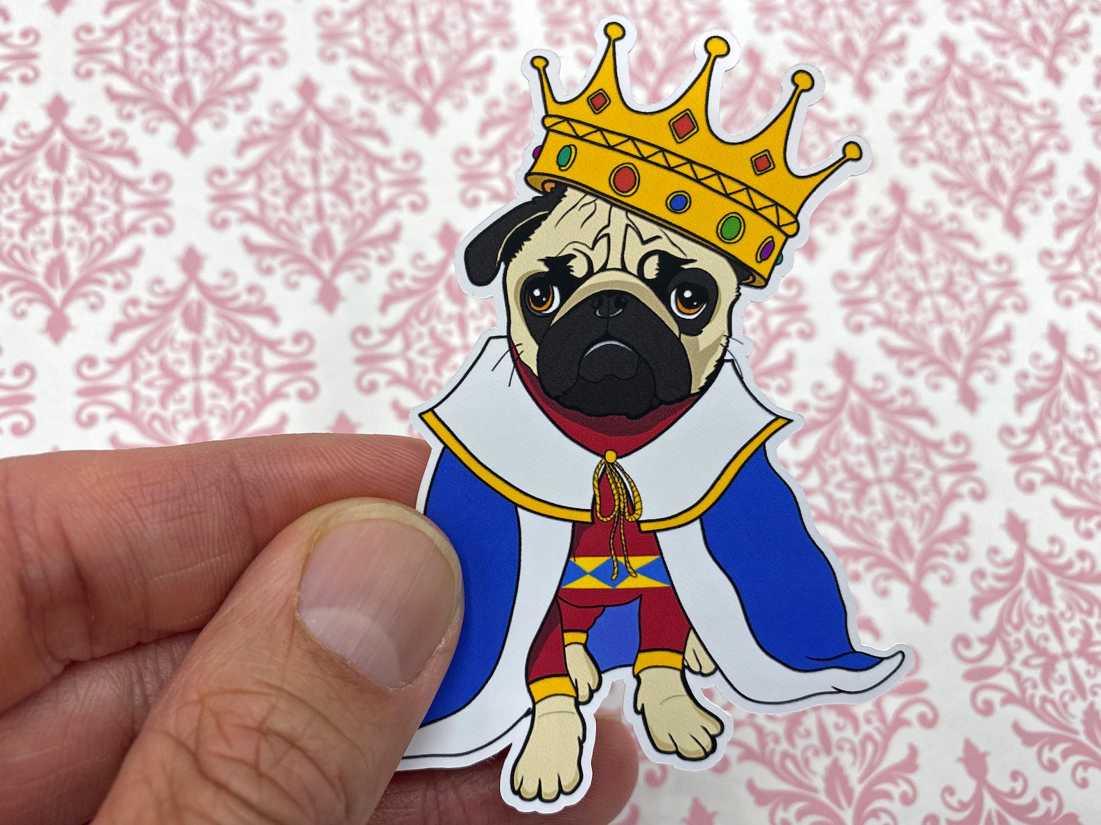 Pug Vinyl Sticker Pug Decal Sticker Funny Dog Sticker Dog - Etsy Italia