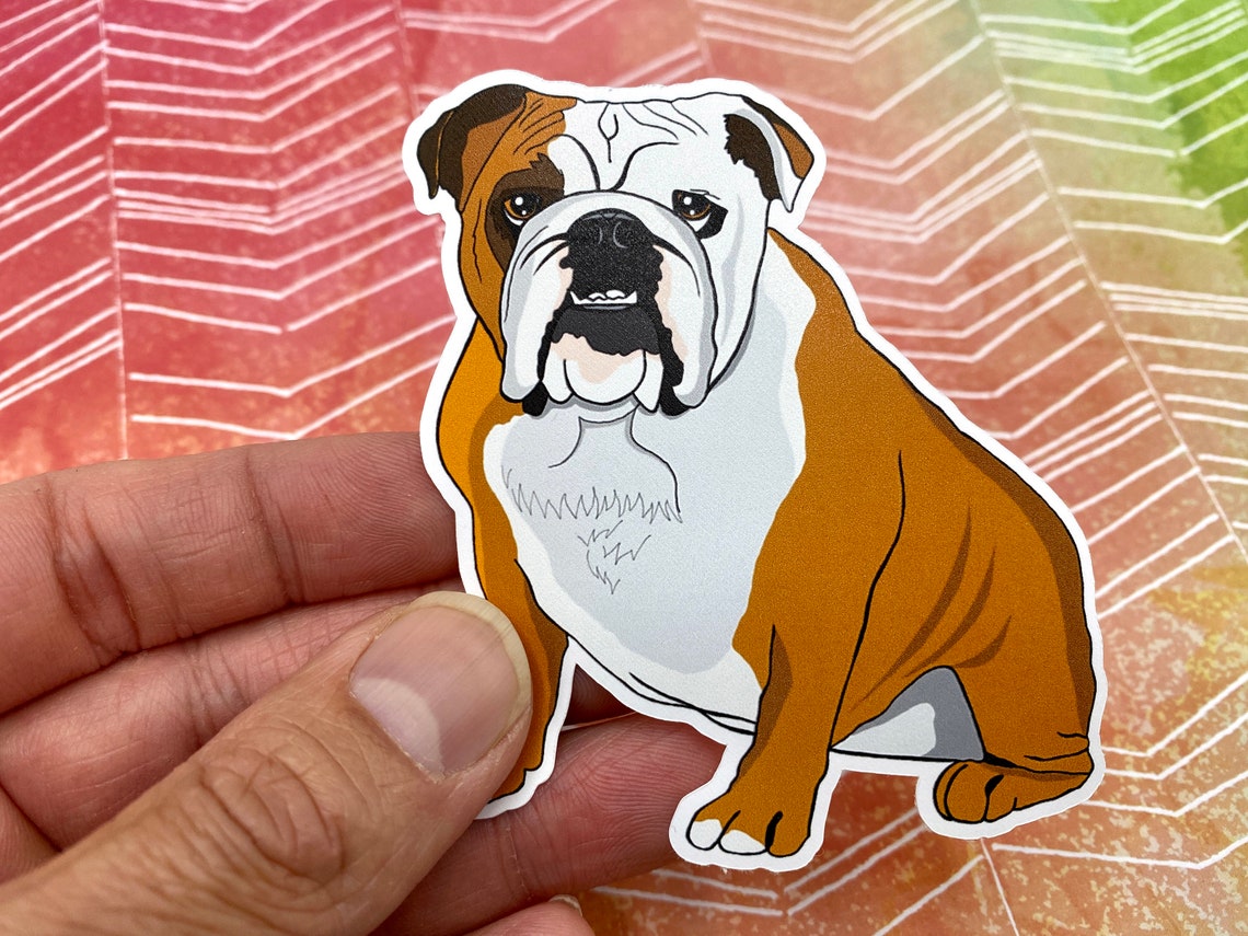 Bulldog Vinyl Sticker Bulldog Decal Sticker Dog Sticker Dog - Etsy
