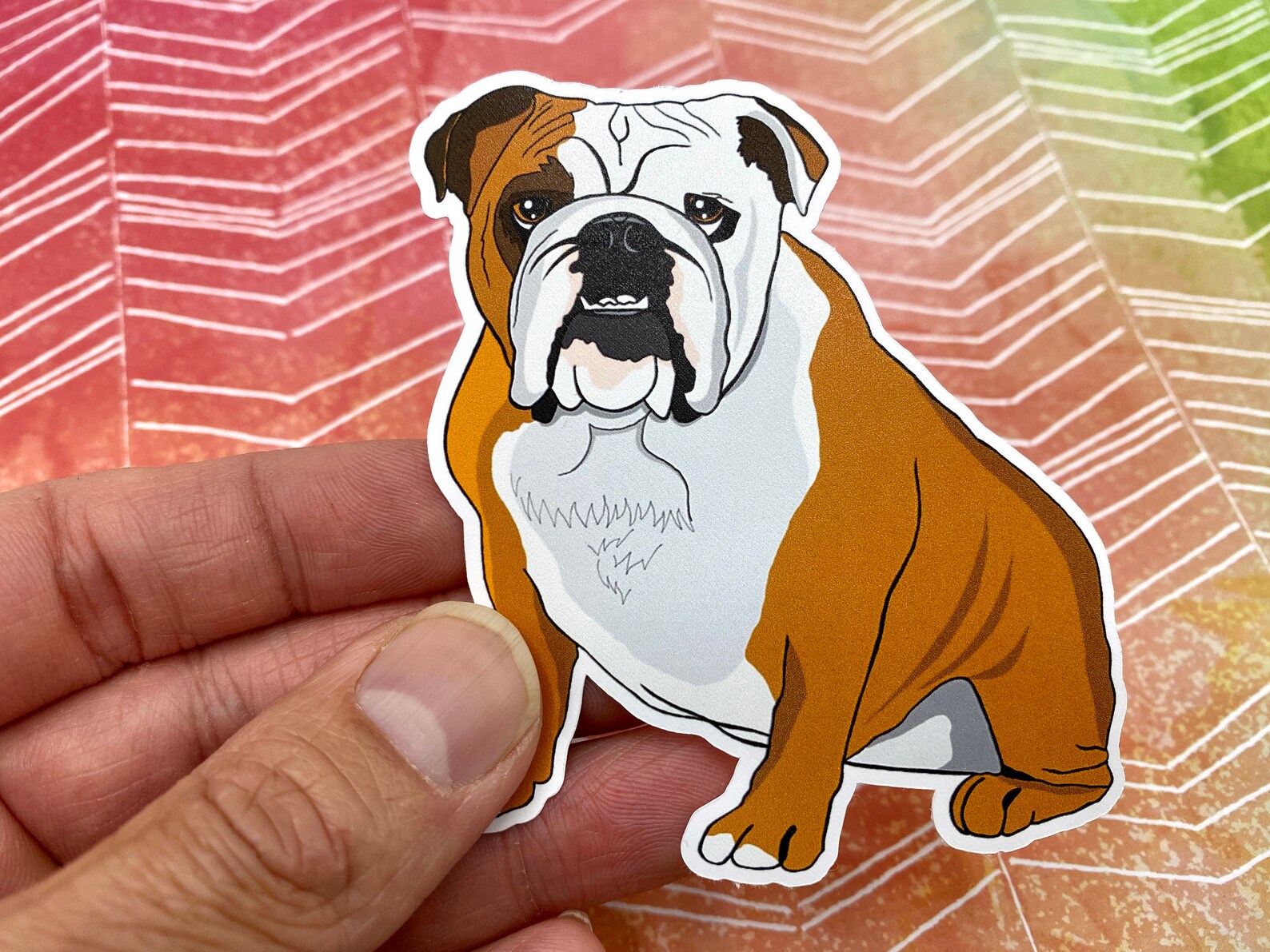 Bulldog Vinyl Sticker Bulldog Decal Sticker Dog Sticker Dog | Etsy