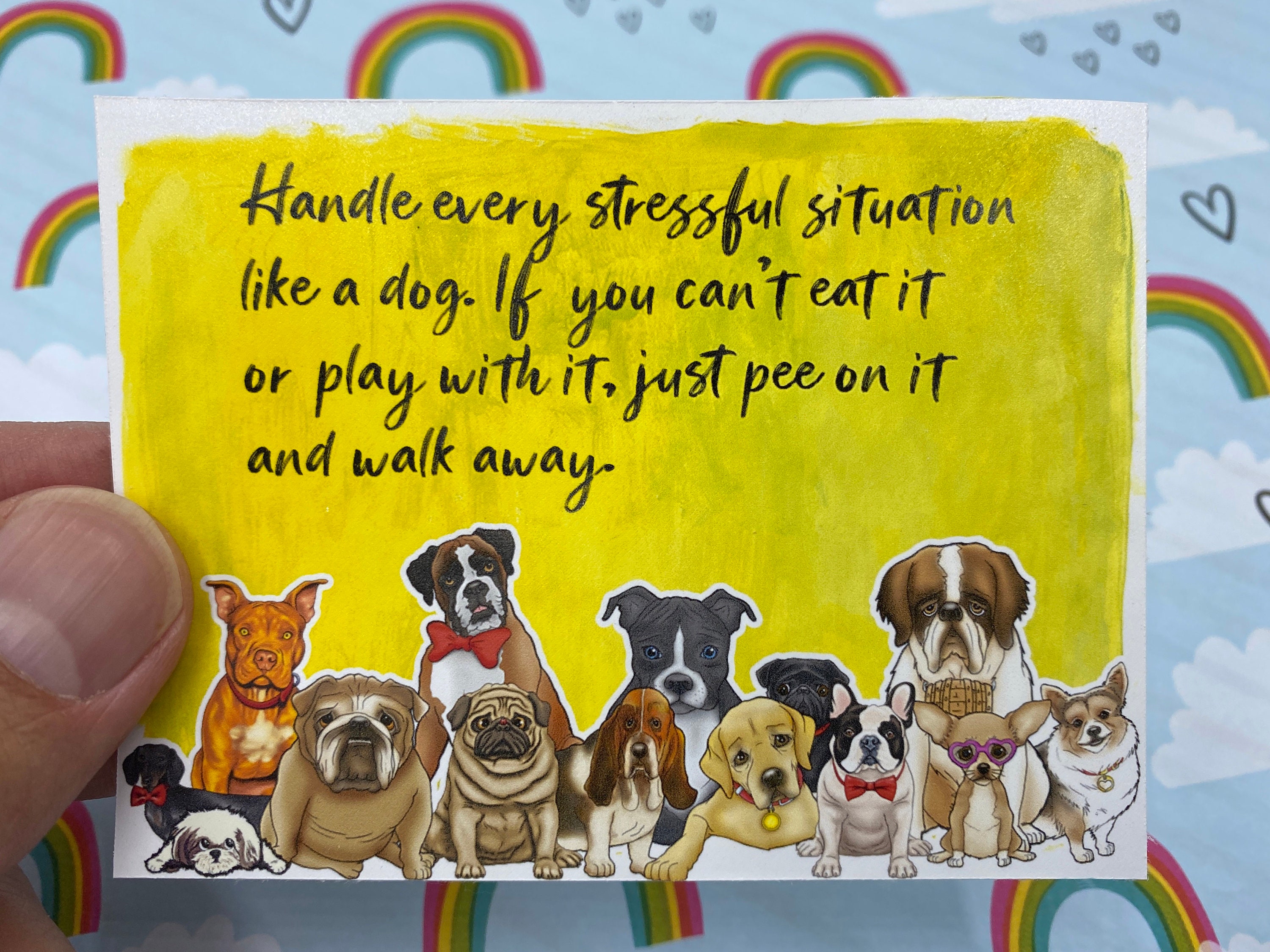 Dog Sticker Inspirational Sticker Dog Lover Sticker Cute | Etsy