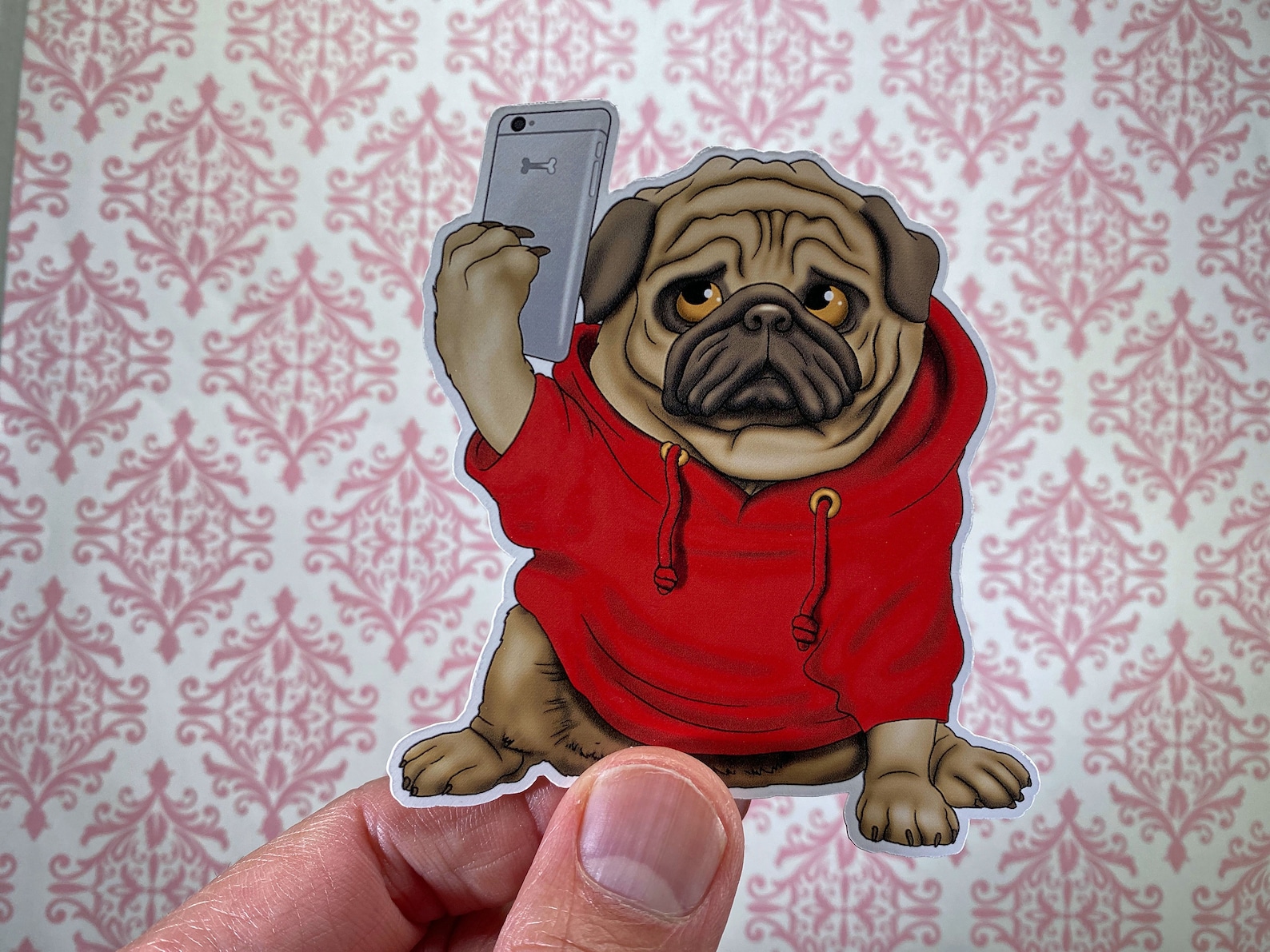 Pug Vinyl Sticker Pug Sticker Funny Dog Sticker Dog Lover - Etsy