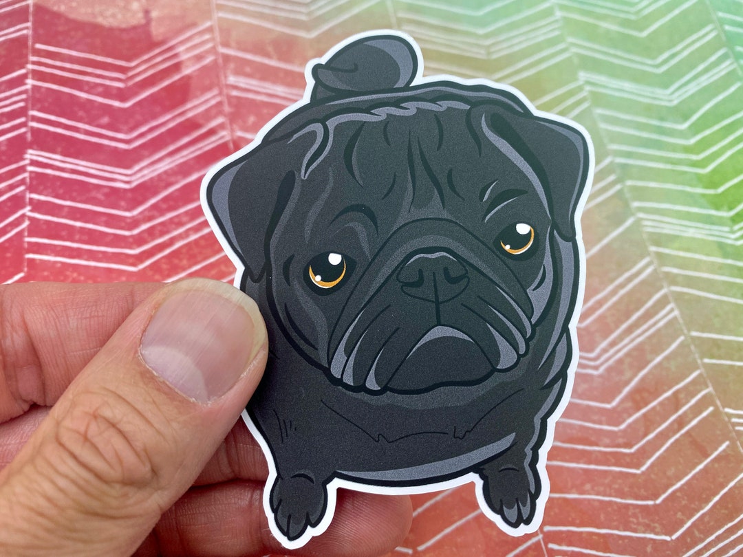 Pug Vinyl Sticker Pug Decal Sticker Dog Sticker Pug Lover - Etsy