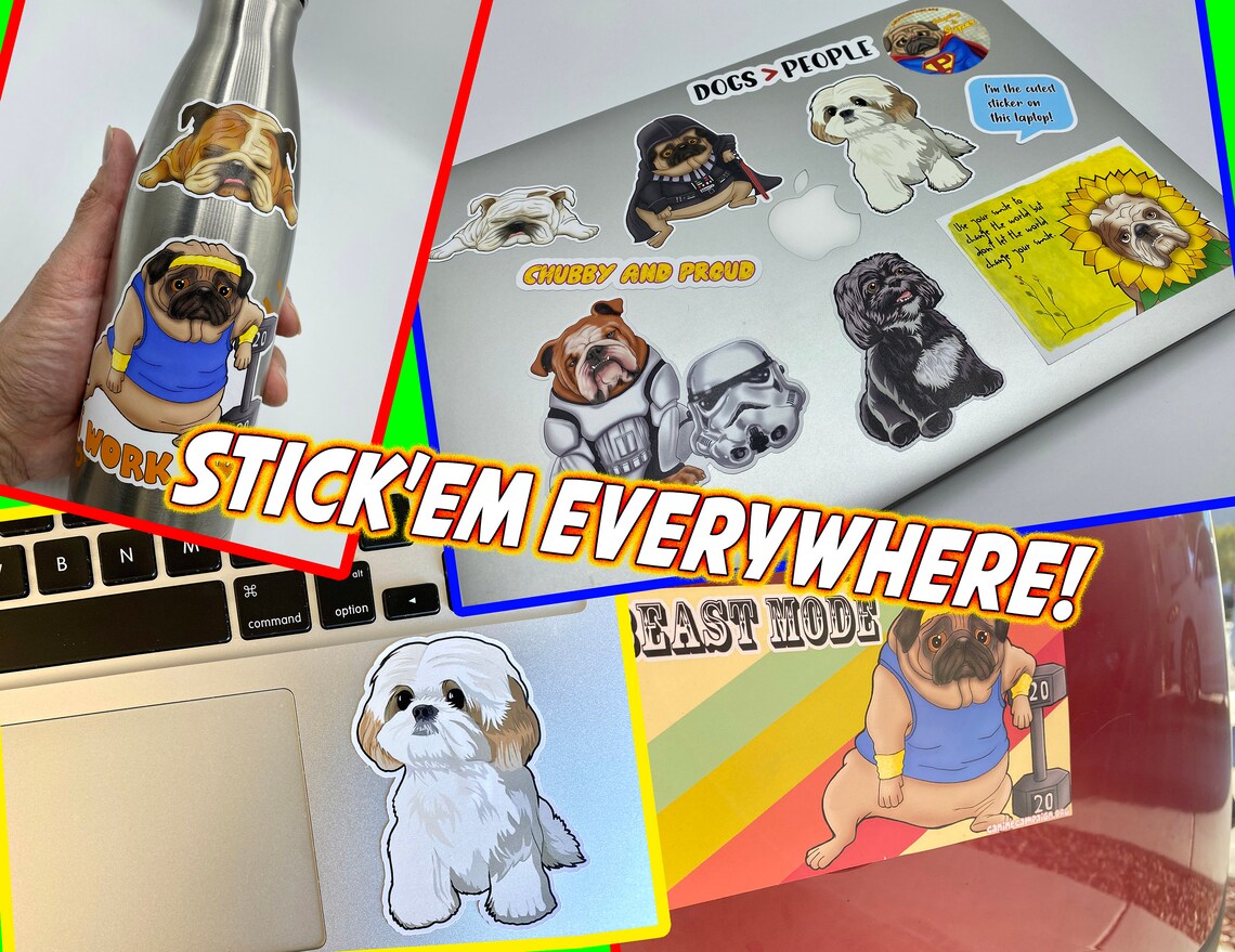 Chihuahua Vinyl Sticker Chihuahua Sticker Funny Dog Sticker - Etsy