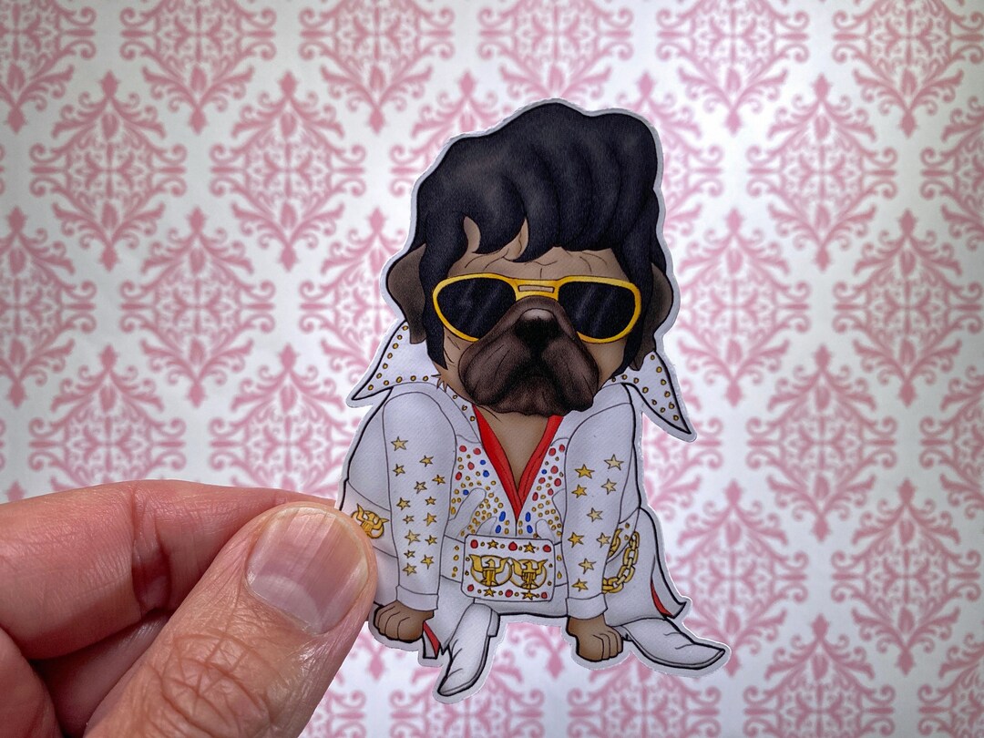 Pug Vinyl Sticker, Pug Sticker, Funny Dog Sticker, Dog Lover Sticker ...
