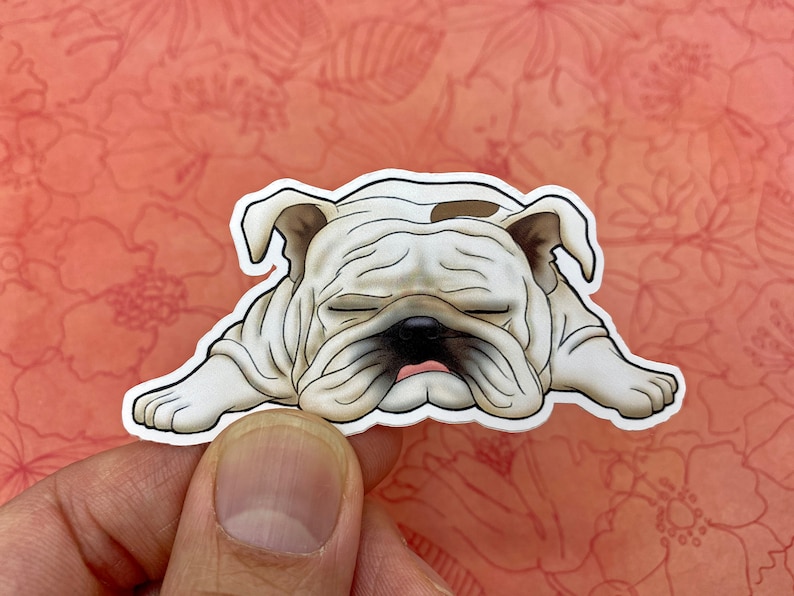 Bulldog Vinyl Sticker Bulldog Decal Sticker Dog Sticker Dog - Etsy