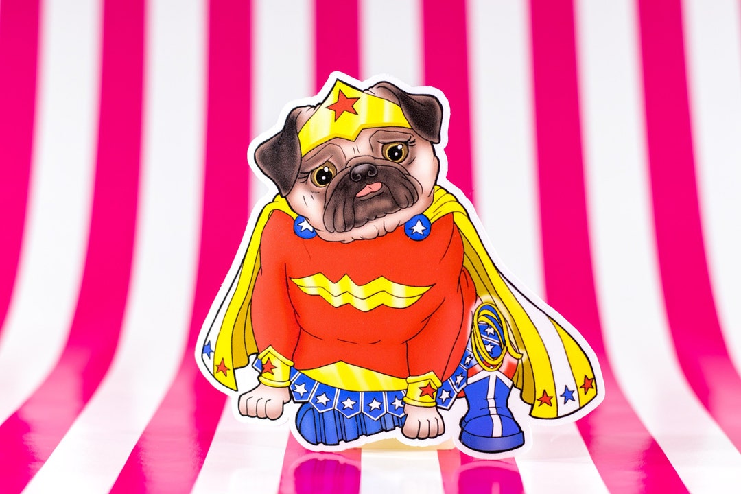 Pug Vinyl Sticker, Pug Sticker, Funny Dog Sticker, Dog Lover Sticker ...