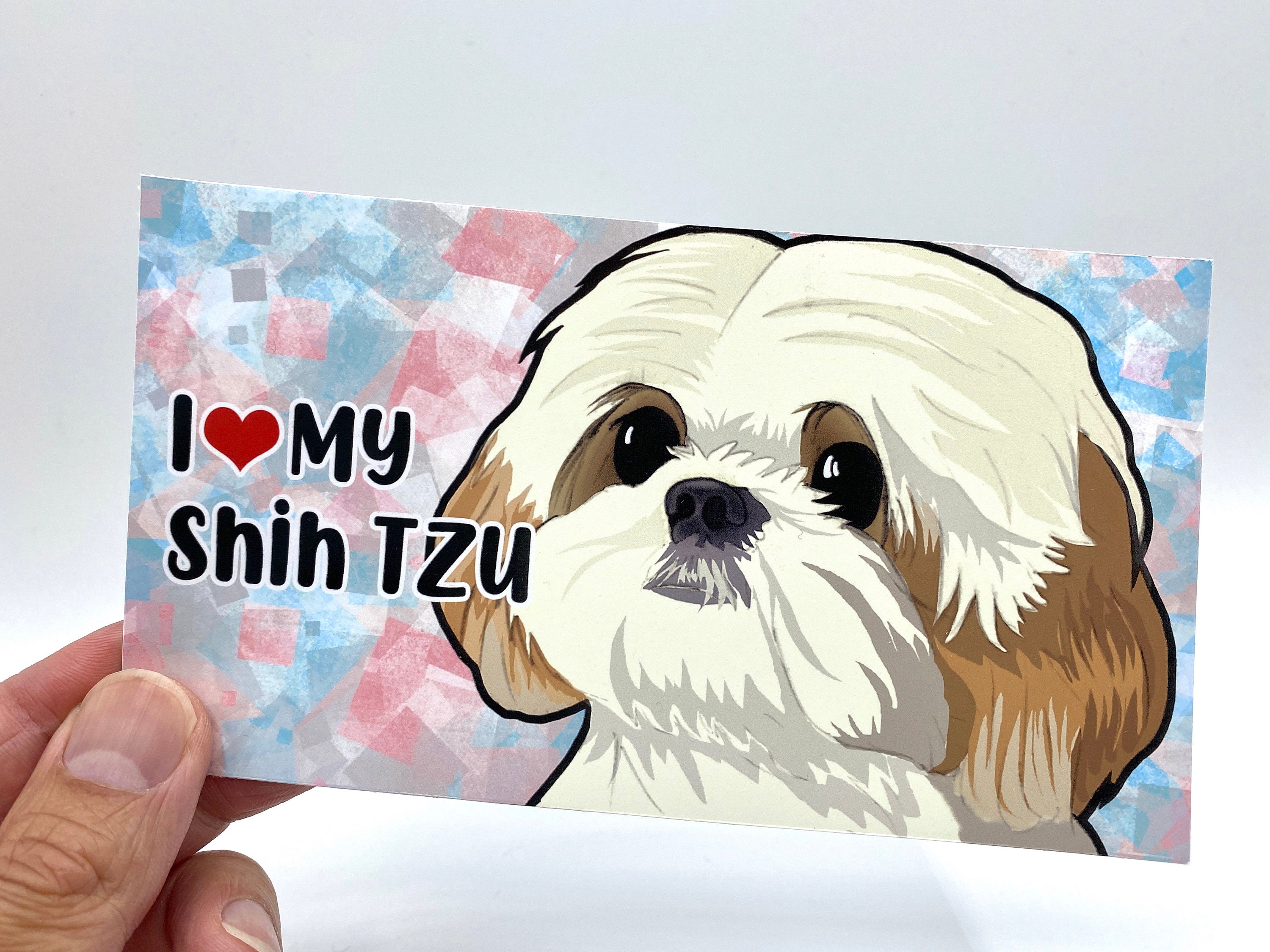Shih Tzu Vinyl Sticker Shih Tzu Bumper Sticker Dog Lover | Etsy
