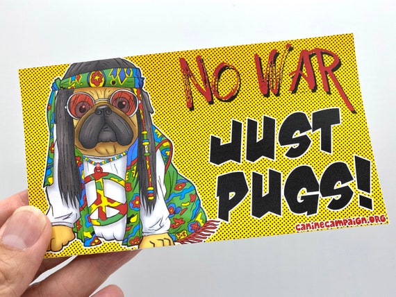 Pug Vinyl Sticker Pug Bumper Sticker Funny Sticker Dog - Etsy