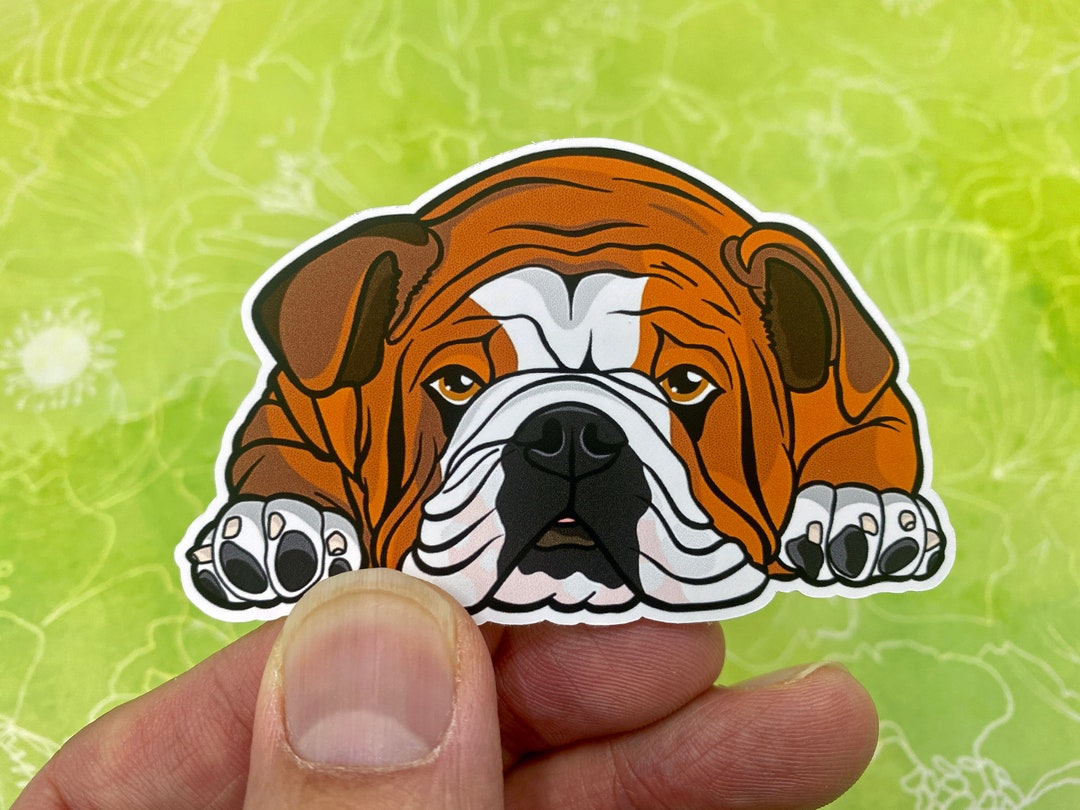 Bulldog Vinyl Sticker, Bulldog Decal Sticker, Dog Sticker, Dog Lover ...