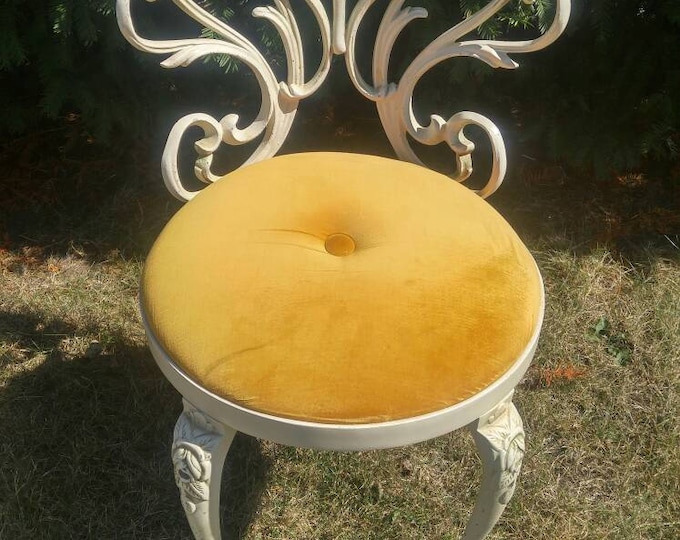 Vintage Kessler Industries Cast Iron Boudoir Chair, Vanity-make up ...