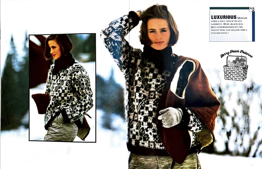 Crochet Vintage Jacquard Sweater PATTERN - Etsy