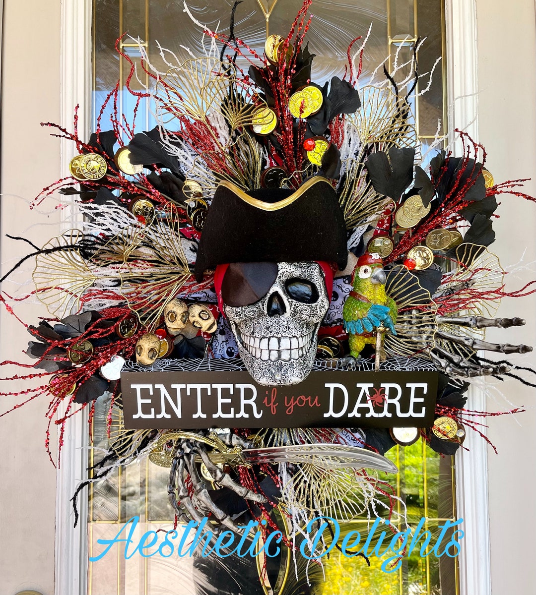Pirate Skull Wreath - Etsy