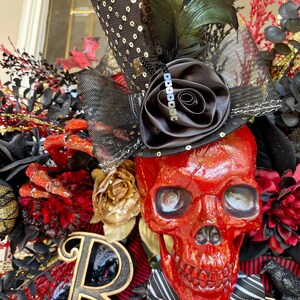 Red Skeleton Wreath - Etsy