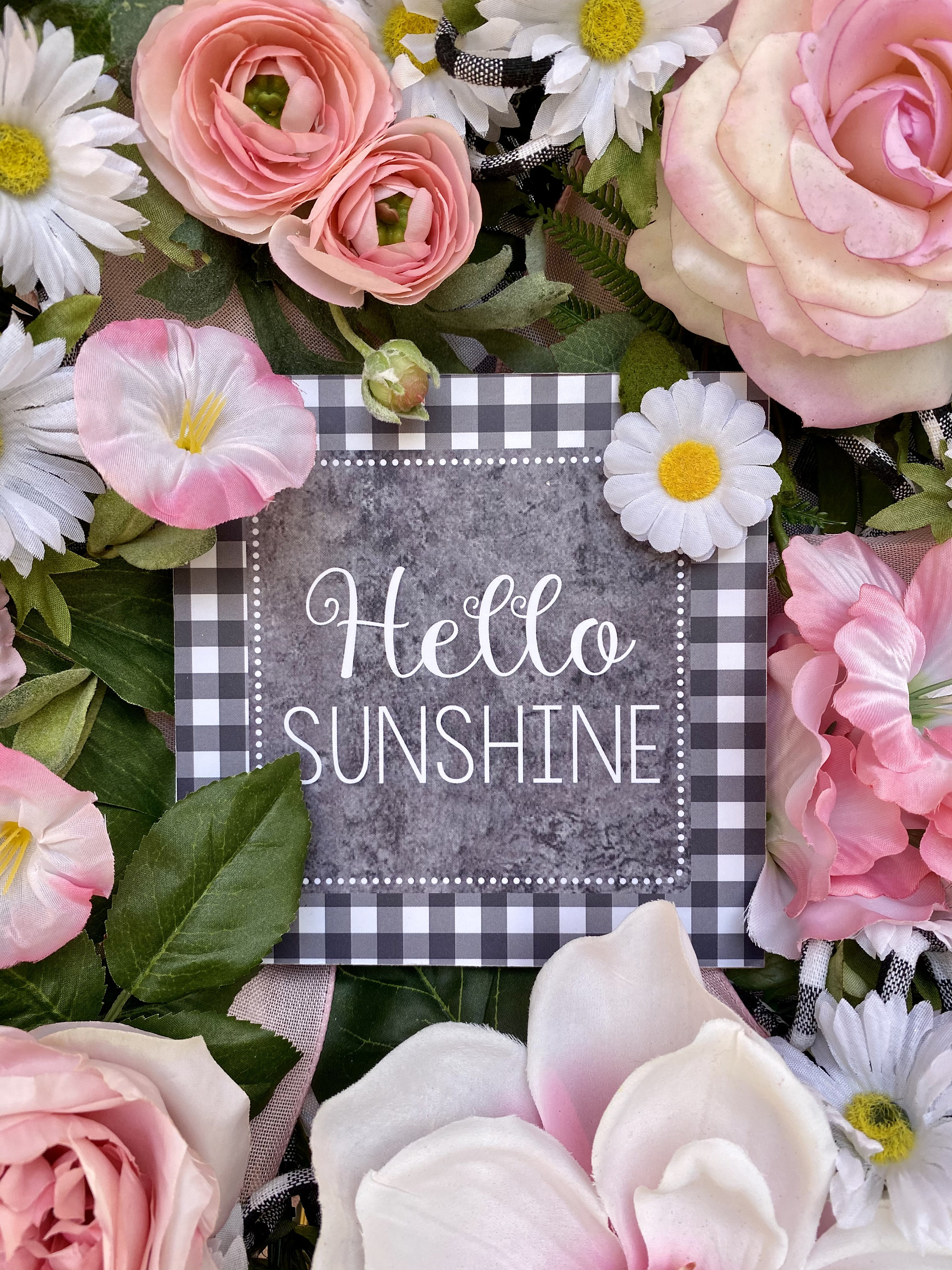 Pink Hello Sunshine Wreath | Etsy