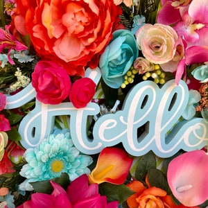 Colorful Hello Wreath - Etsy