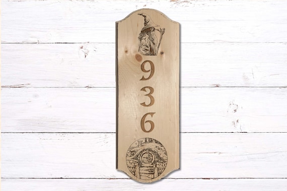 LOTR Wooden House Sign / House Numbers | Etsy