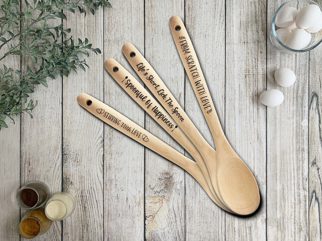 Personalized Laser Engraved Wooden Spoon - Etsy