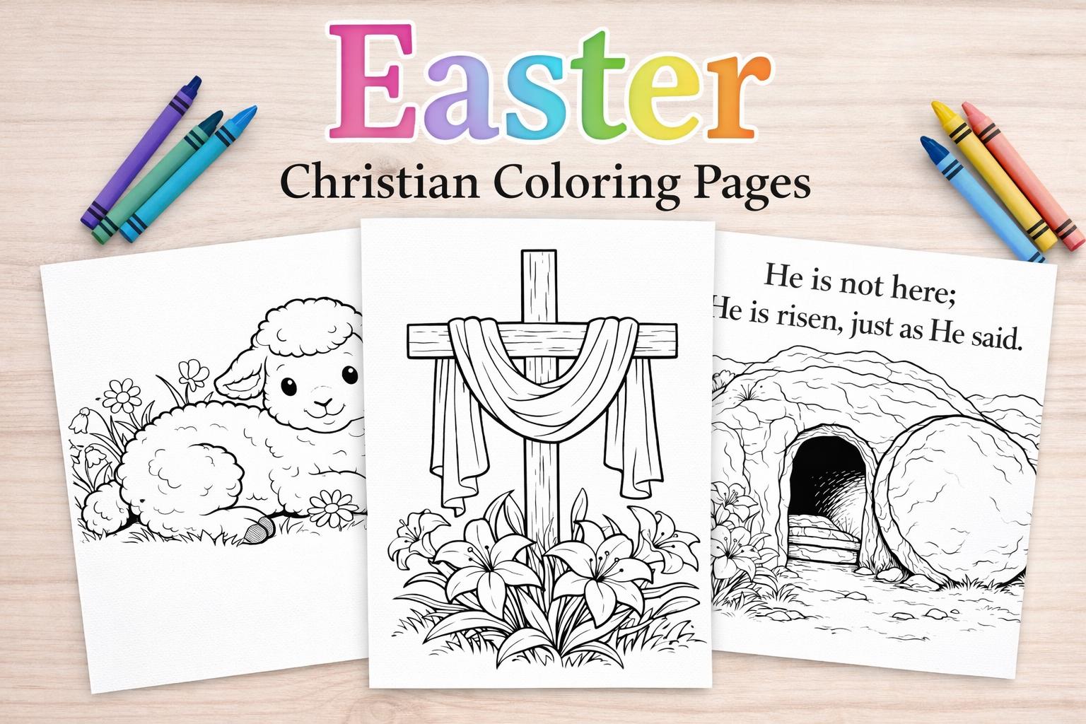 Christian Easter Activity Printables for Kids, Religious Sunday School ...