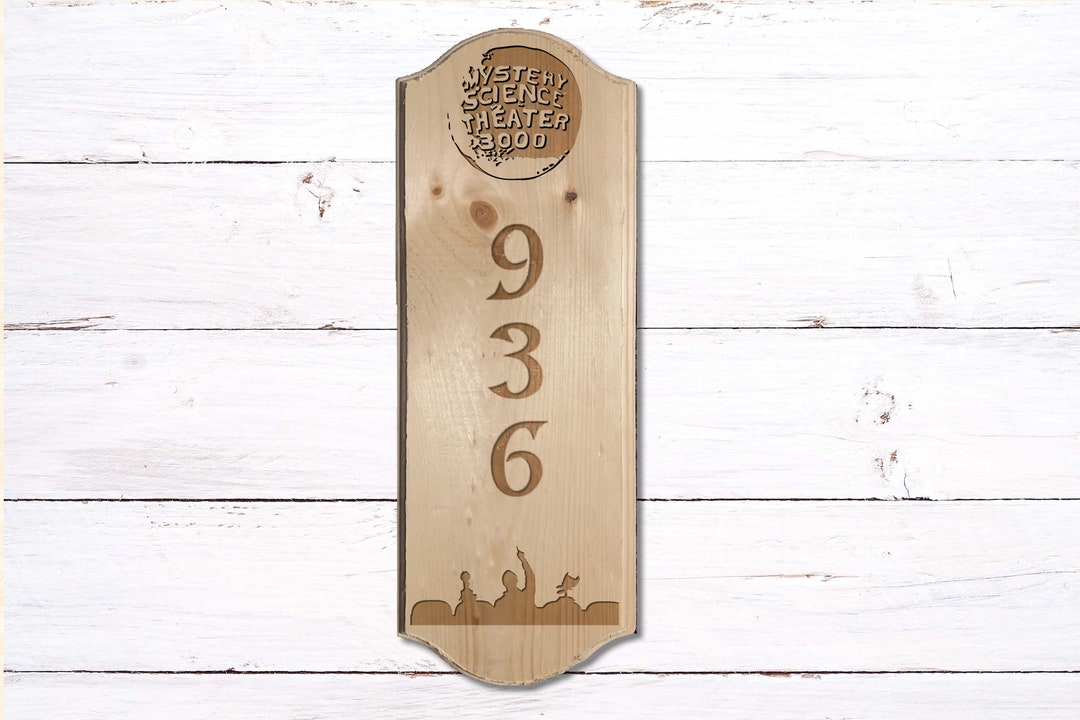 MST3K Wooden House Sign / Mystery Science Theater 3000 House Numbers - Etsy