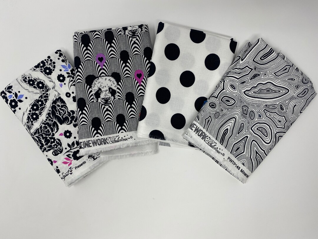 Tula Pink Line Work Free Spirit Fabric 4 PC Fat Quarter Bundle - Etsy