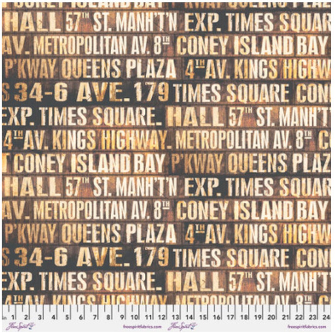 Embark Cotton Canvas: Subway Signs - CCTH005.NEUTRAL - by Tim Holtz ...