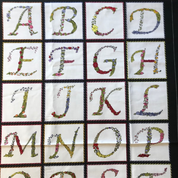 Alphabet Fabric - Etsy