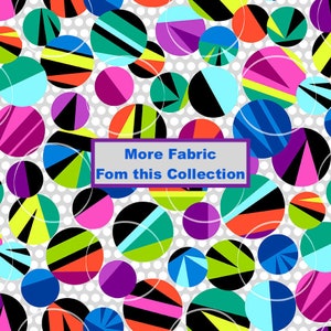 Black and White With a Touch of Bright Triangles Black and White Fabric ...