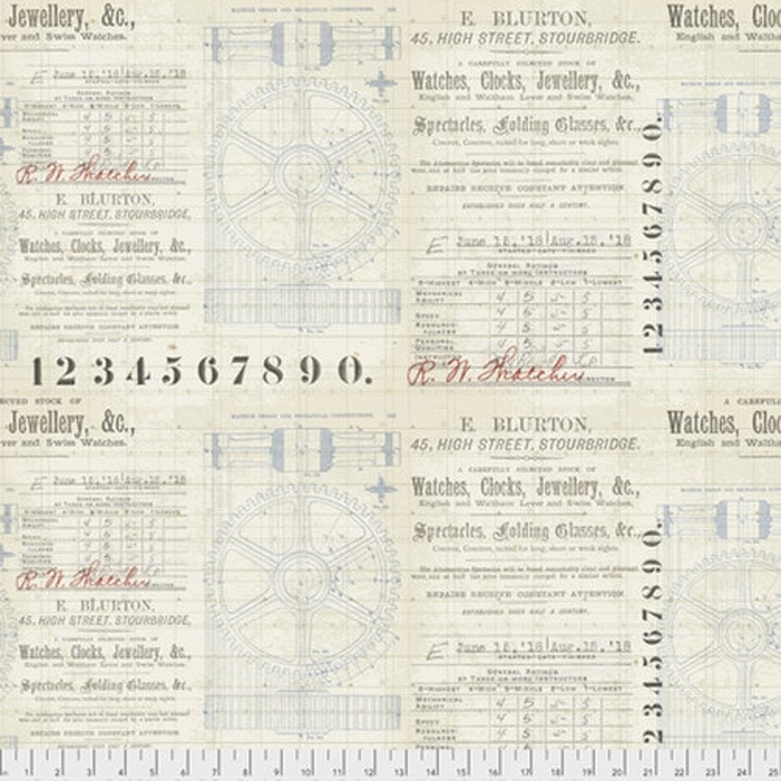 Tim Holtz Fabric Eclectic Elements Fabric French Script - Etsy